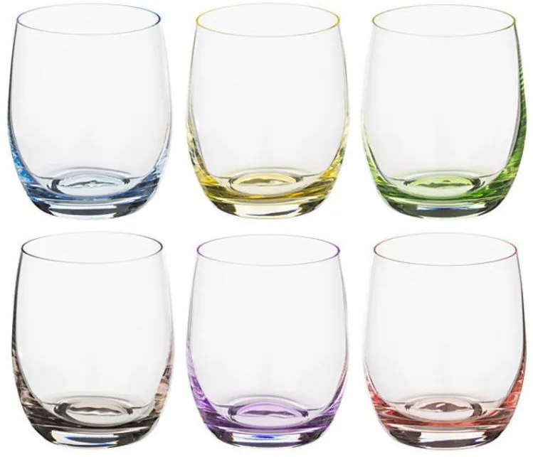 BOHEMIA RAINBOW SKLENICE NA WHISKY 300ML SADA 6 KS