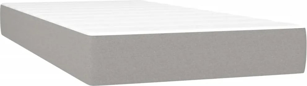 Box spring postel s matrací světle šedá 200 x 200 cm textil 3140641
