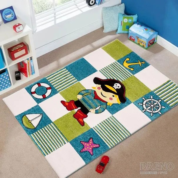 Breno Kusový koberec DIAMOND KIDS 20801/60 pirát, 133x190 cm, Vícebarevné