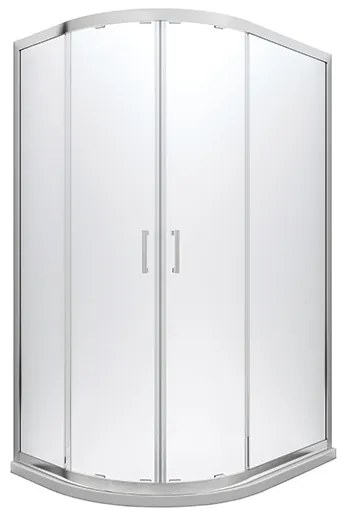 Besco Asymetrický sprchový kout MODERN AS 100x80 (120x90), výška 185 cm Rozměry (cm): 120x90, Barva profilů a typ výplně: profily: chrom, výplň: mat