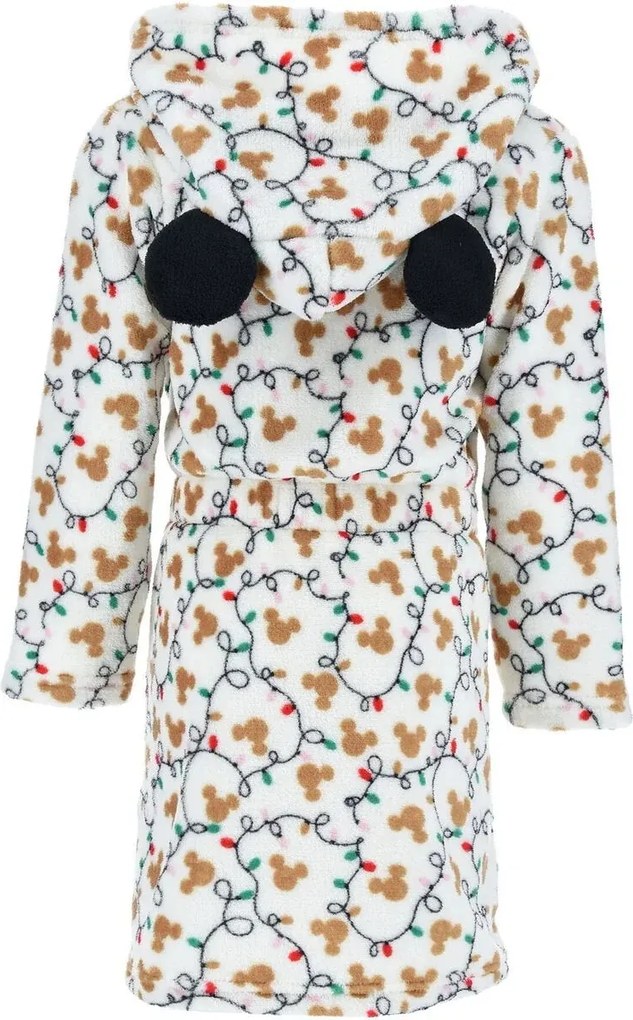 Dívčí vánoční coral fleece župan s kapucí Minnie Mouse, EU 98 Bílá