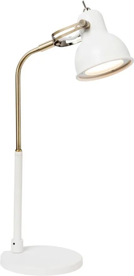 Bílá stolní lampa s LED světlem SULION Bang | BIANO