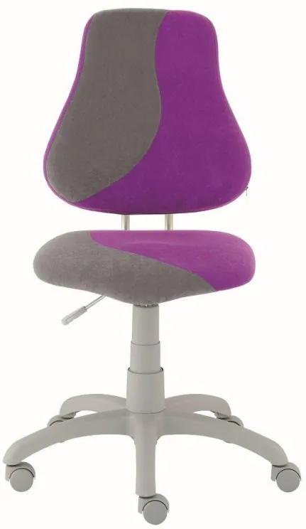 Dětská rostoucí židle na kolečkách Alba FUXO S-LINE – fialová/šedá