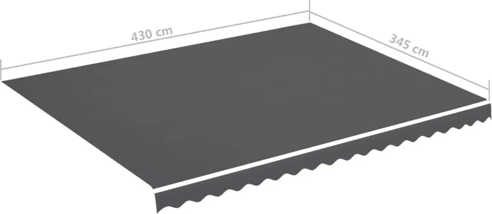 vidaXL Náhradní plachta na markýzu 4,5 x 3,5 m [311950] Barva: Hnědá