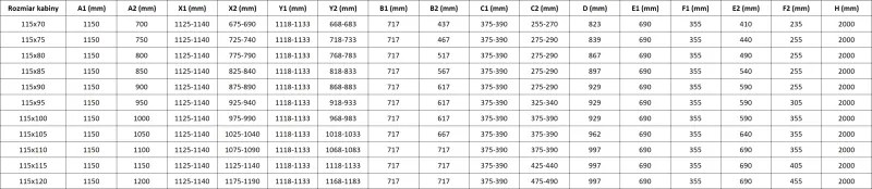 Mexen Mist-H L Duo, 2-křídlý sprchový kout 115 x 70 cm, čiré sklo, zlatý lesklý profil, 8A5L-115L-070P-50-00