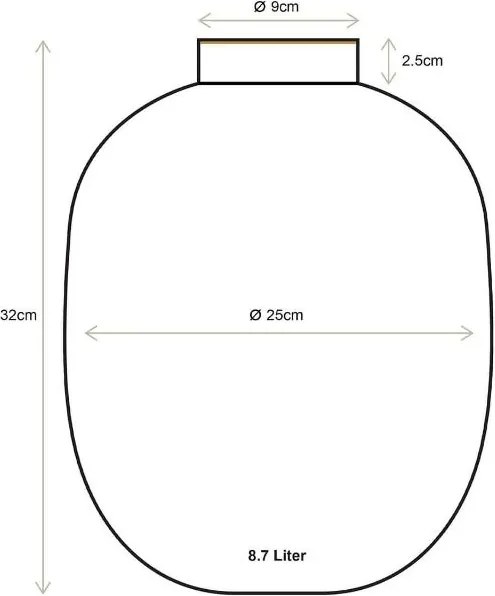 Pip Studio velká kovová váza 32cm, šedohnědá (Velká kovová váza v šedohnědé barvě)