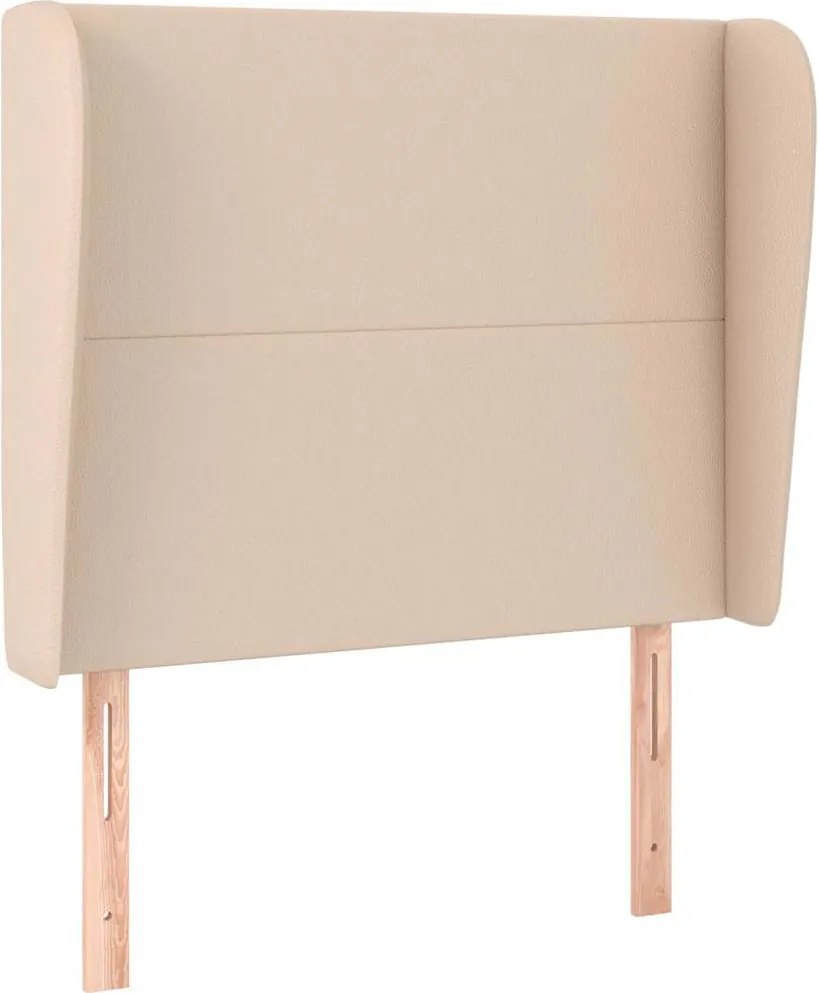 Čelo postele typu ušák cappuccino 103x23x118/128 cm umělá kůže 3117765