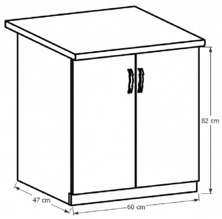 Dolní kuchyňská skříňka D60 Sillina (sosna andersen). 1015031
