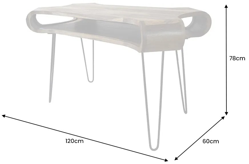 Designový psací stůl Lorelei 120 cm Sheesham