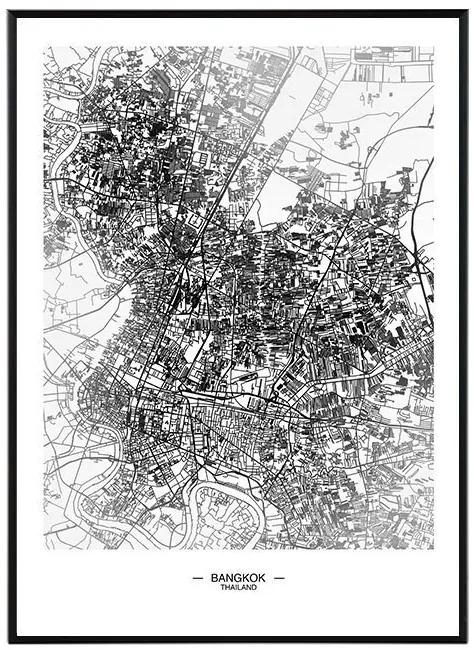 Bangkok map Obraz