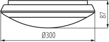 LED svítidlo s čidlem Kanlux DABA N LED SMD DL-16W neutrální bílá 4000K IP66 19062