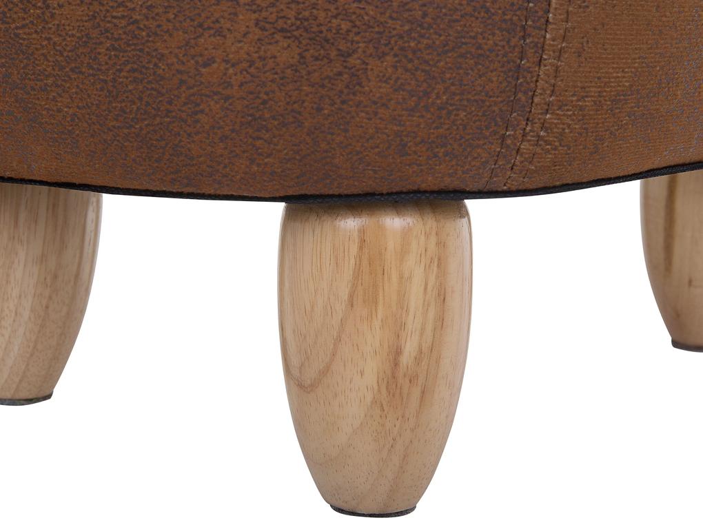 Světle hnědá stolička z umělé kůže COW Beliani