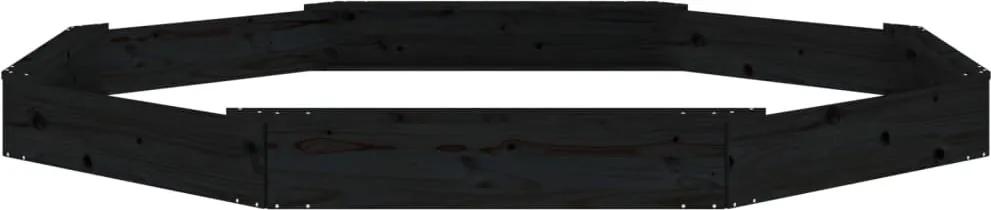 vidaXL Pískoviště se sedáky bílé osmiúhelník masivní borové dřevo [825027] Barva: Šedá borovice