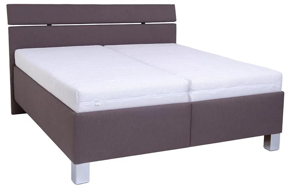 Čalouněná postel s úložným prostorem bez matrace ALIS 160x200 cm hnědá 8590828933144