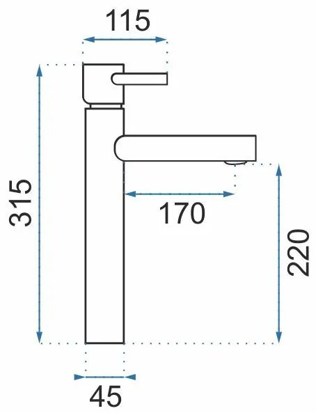 Umyvadlová baterie REA TESS vysoká zlatá kartáčovaná