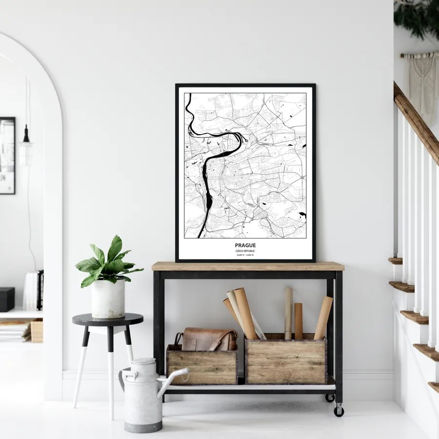 Plakát Mapa města (více variant měst) Rozměr plakátu: 30 x 40 cm, Město: Kobenhavn