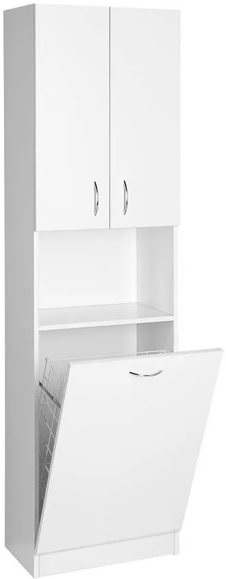 Aqualine, SIMPLEX ECO vysoká skříňka s košem 50x180x30cm, SIME510