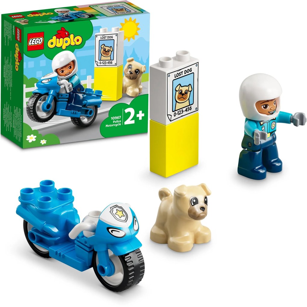 Lego stavebnice lego duplo 10967 policejní motorka