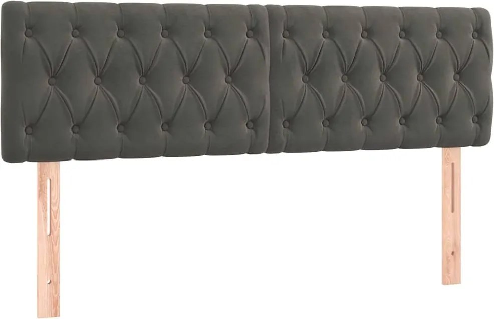 Box spring postel s matrací tmavě šedá 140x200 cm samet 3131142