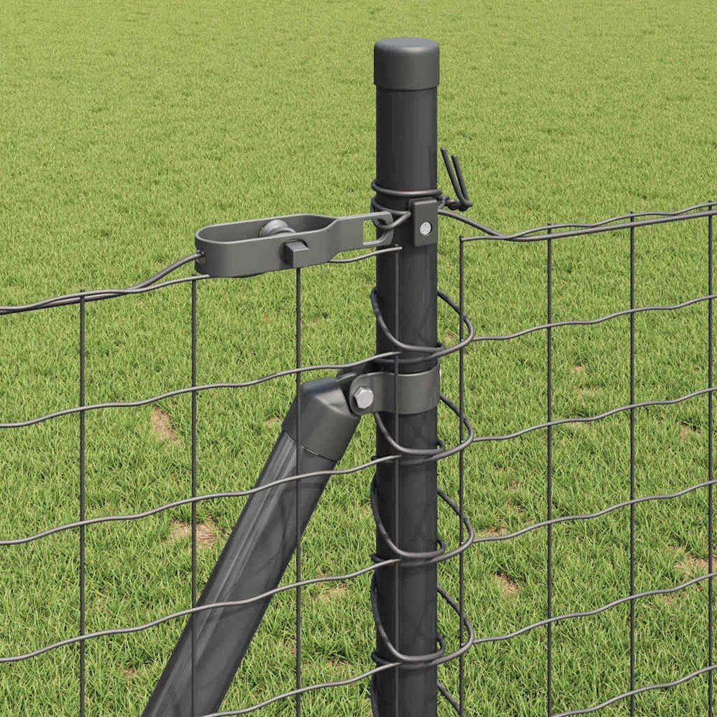Plotový sloupek s betonovým základem 52 ks Šedá 3350244