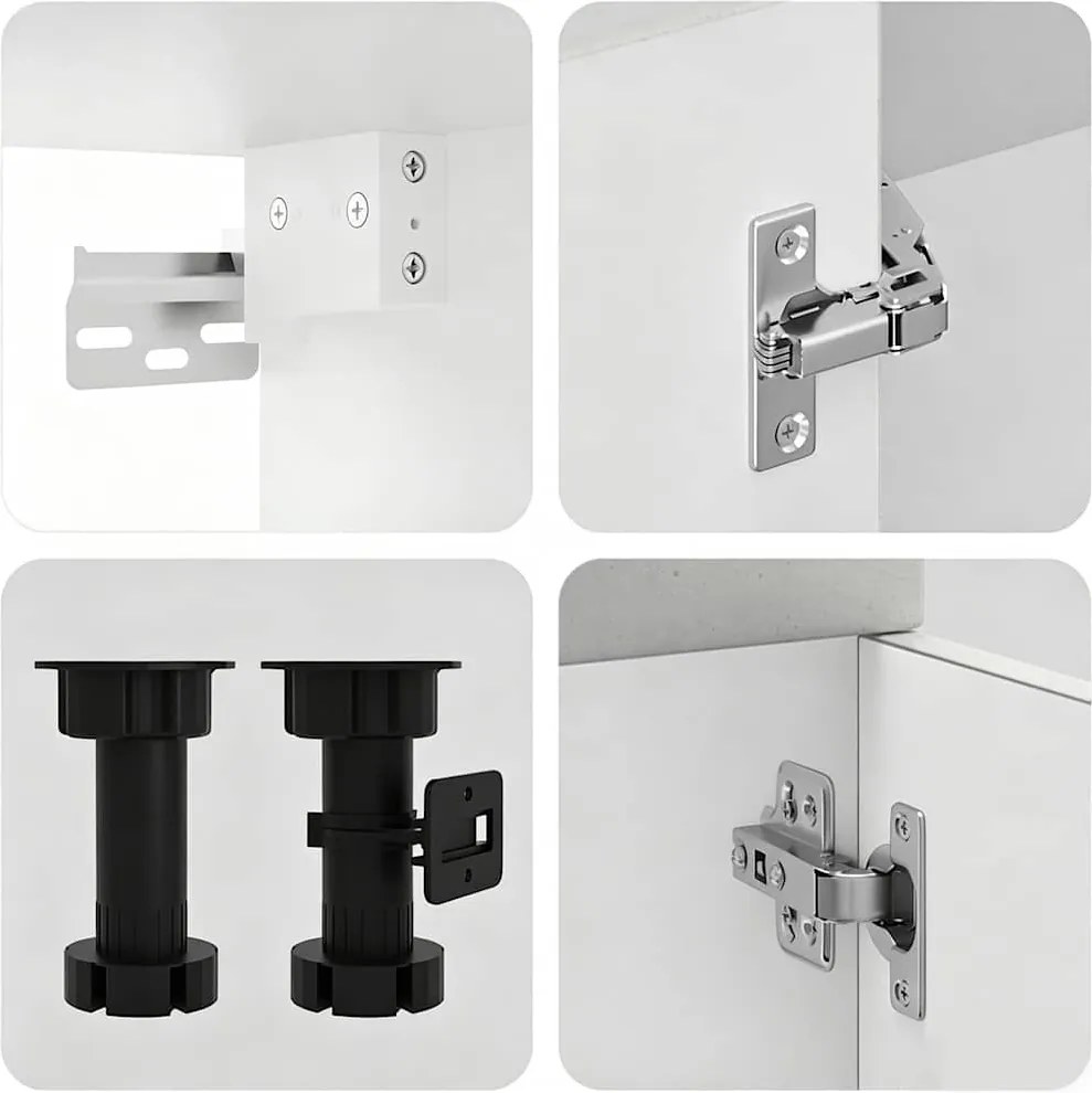 14dílná sada kuchyňských skříněk Kalmar betonově šedá kompozit 3314975