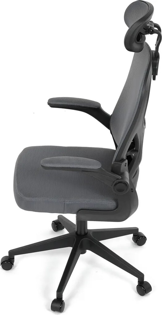 Ergonomická kancelářská židle ALEXANDRE - šedá síťovina