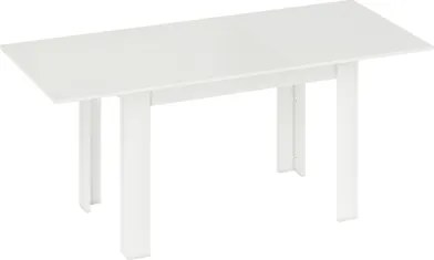 HOMCOM Rozkládací jídelní stůl, obdélníkový kuchyňský stůl, pro 6–8 osob, 140-180 x 80 cm, bílý