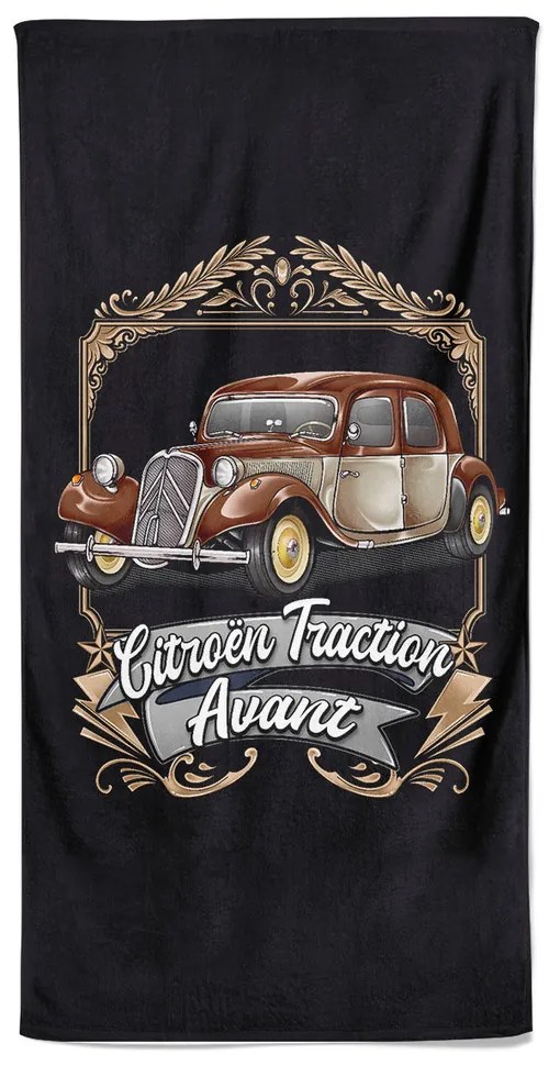 Osuška Citröen Traction Avant brown (Velikost osušky: 100x170cm)