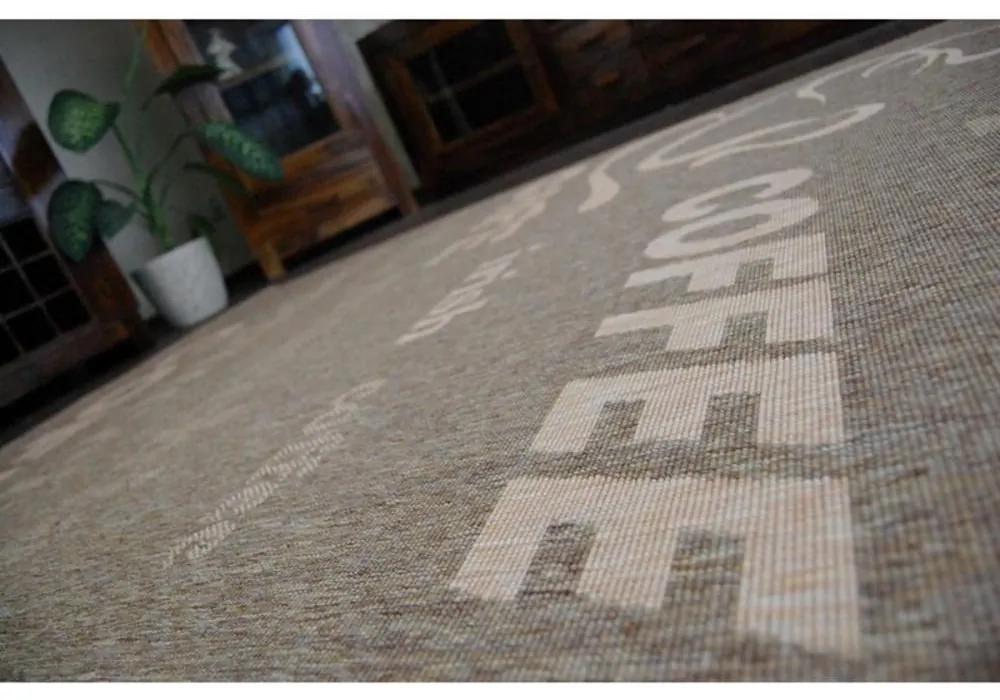 *Kusový koberec Nápisy hnědý 2 160x230cm