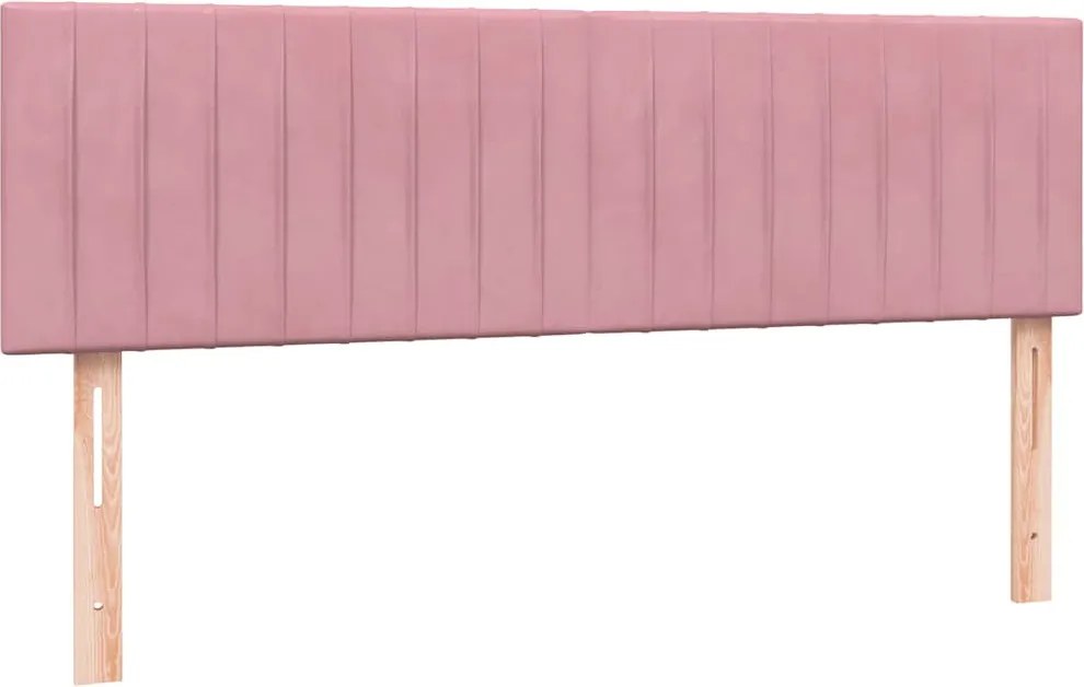 Box spring postel s matrací růžová 160x210 cm samet 3316412