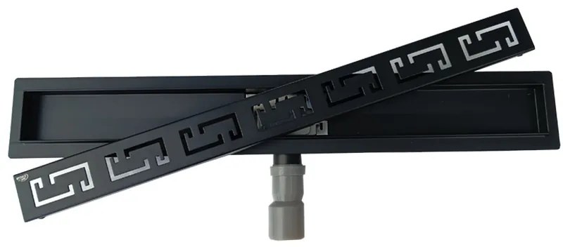 BPS-koupelny Sprchový odtokový žlab DL01 OMEGA G6 HYD-2663 50 cm, černý