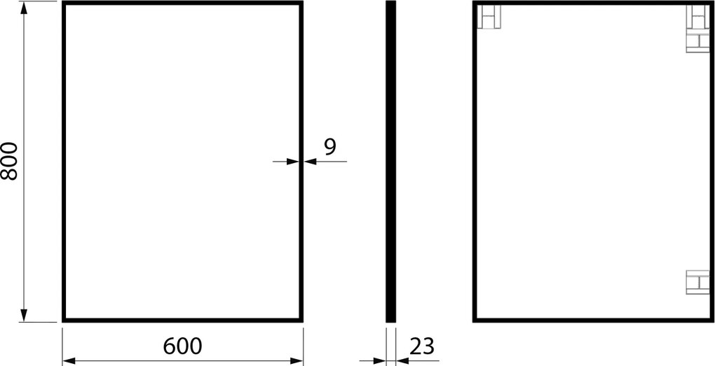 Sapho Sapho, NOTION SLIM zrcadlo v rámu, 60x80cm, zlato mat, NT860G