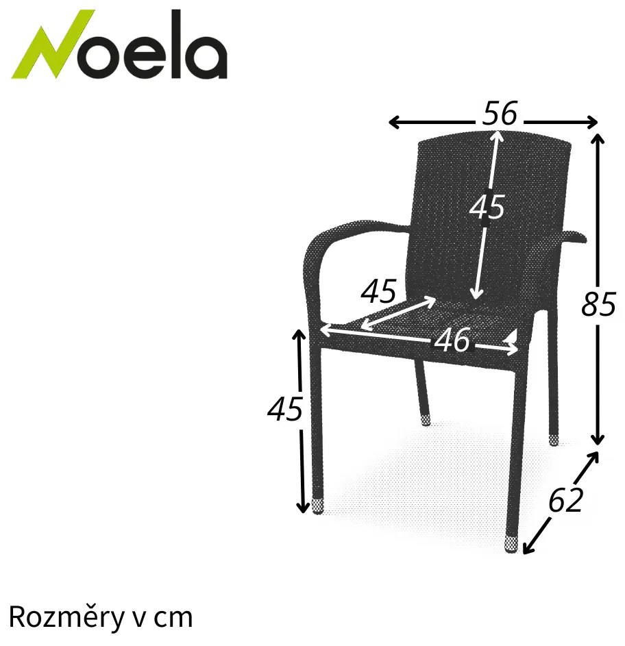 Noela Zahradní ratanová židle Roma