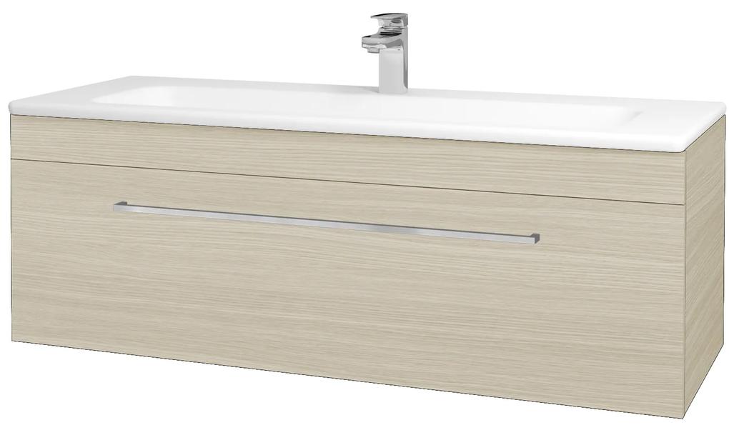 Dřevojas Koupelnová skříň ASTON SZZ 120 Varianta: N01 Bílá lesk / Úchytka T05 / D21 Tobacco