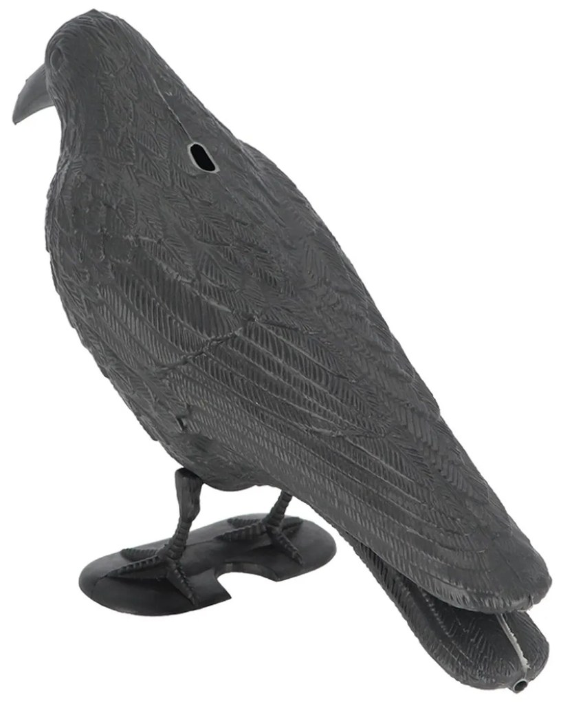 Zahradní figurka z polyethylenu Crow, 21,5 cm, černá