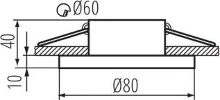 Kanlux Podhledové svítidlo bez patice Kanux FLINI IP44 DSO-B 33122