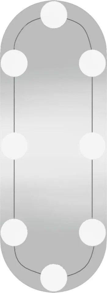 vidaXL Nástěnné zrcadlo s LED osvětlením 15 x 40 cm sklo oválné [3189158]