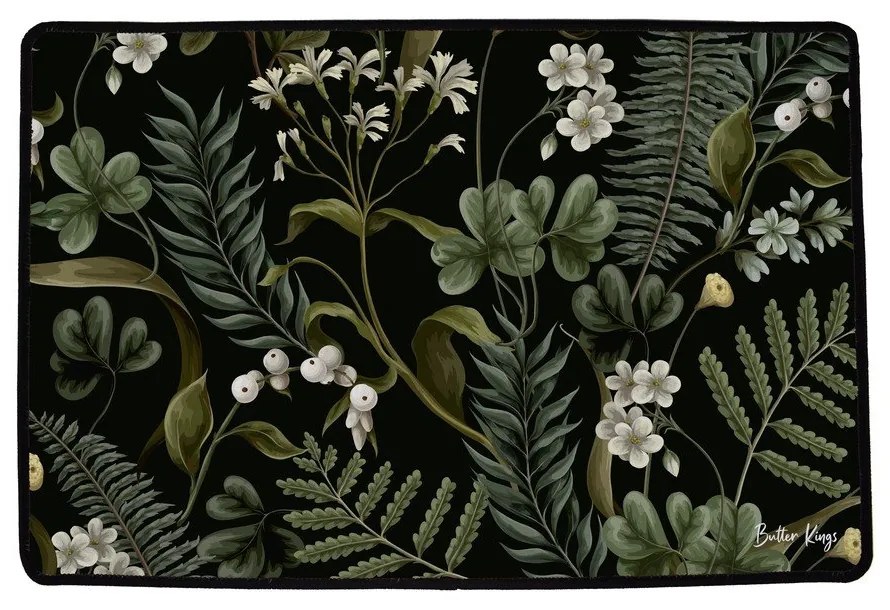 Rohožka 45x75 cm White and Green Beauty – Butter Kings