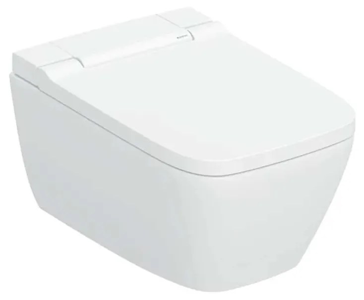 Geberit AquaClean - Elektronický bidet AquaClean Sela Square s keramikou, Rimfree, SoftClose, KeraTect, bílá 146.250.01.1