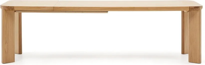 Rozkládací jídelní stůl s deskou v dubovém dekoru v přírodní barvě 100x200 cm Jondal – Kave Home
