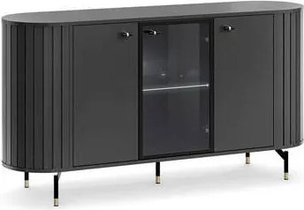 XXXLutz KOMODA, černá, barvy zlata, 150,1/81/40 cm Milino - Komody na nožičkách - 002238000712