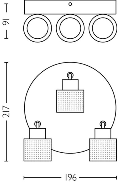 Philips - Bodové svítidlo NIALL 3xGU10/5W/230V černá/mosaz