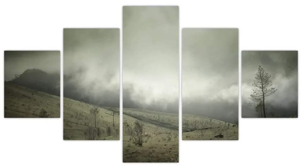 Obraz krajiny před bouři (125x70 cm)