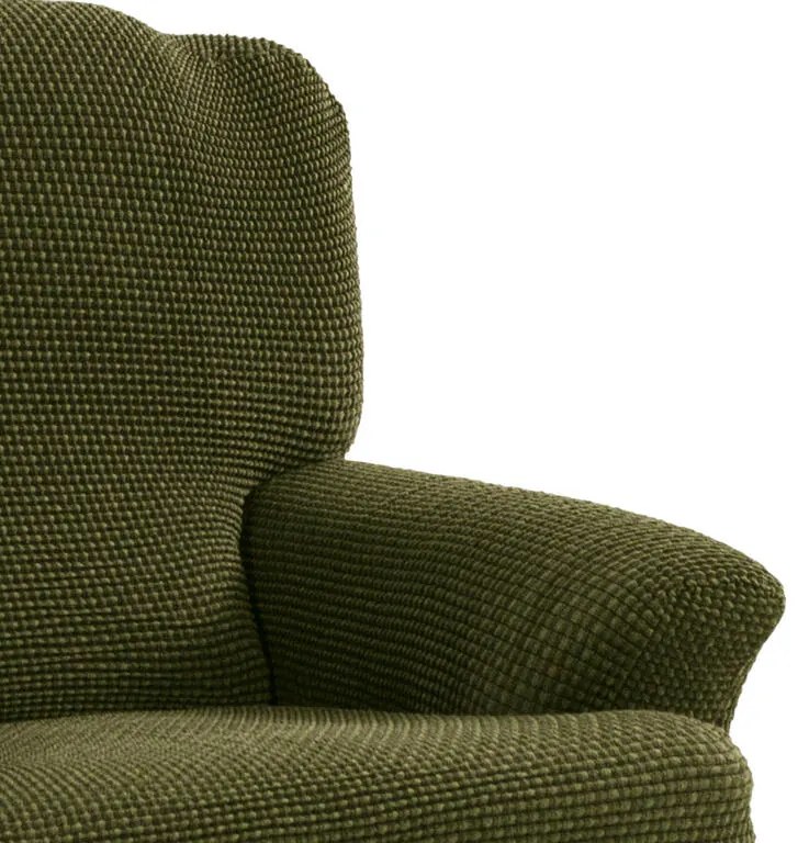 Super strečové potahy NIAGARA zelená rohová sedačka (š. 340 - 540 cm)