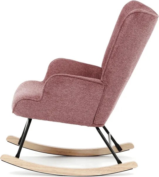Houpací křeslo YAO – růžová, látka, ergonomický design Autronic