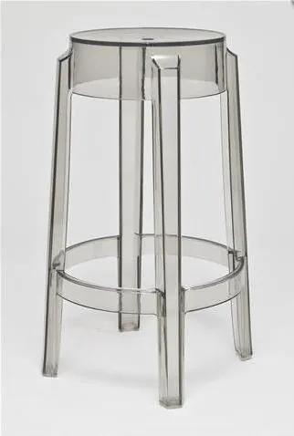 Barová židle Duch 75 cm inspirována Ghost šedá transparentní 