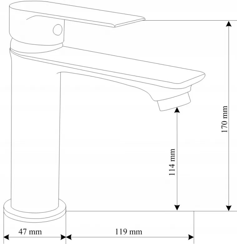Mexen Royo - umyvadlová baterie, Chromová, 72200-00