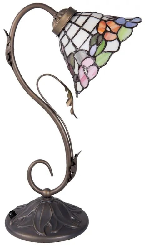 Stolní Tiffany lampa Blooming – 32x20x48 cm