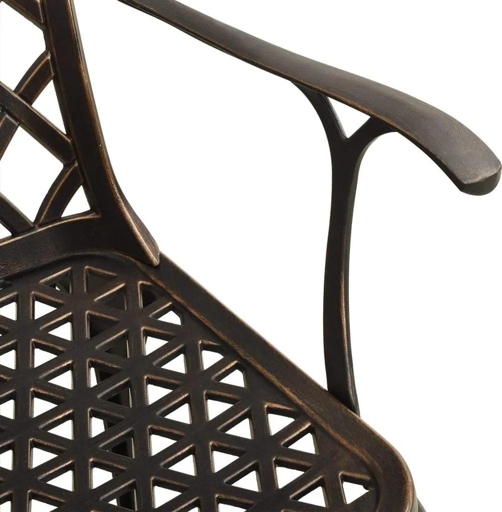 vidaXL Zahradní židle 6 ks litý hliník [3216319] Barva: Bronzová