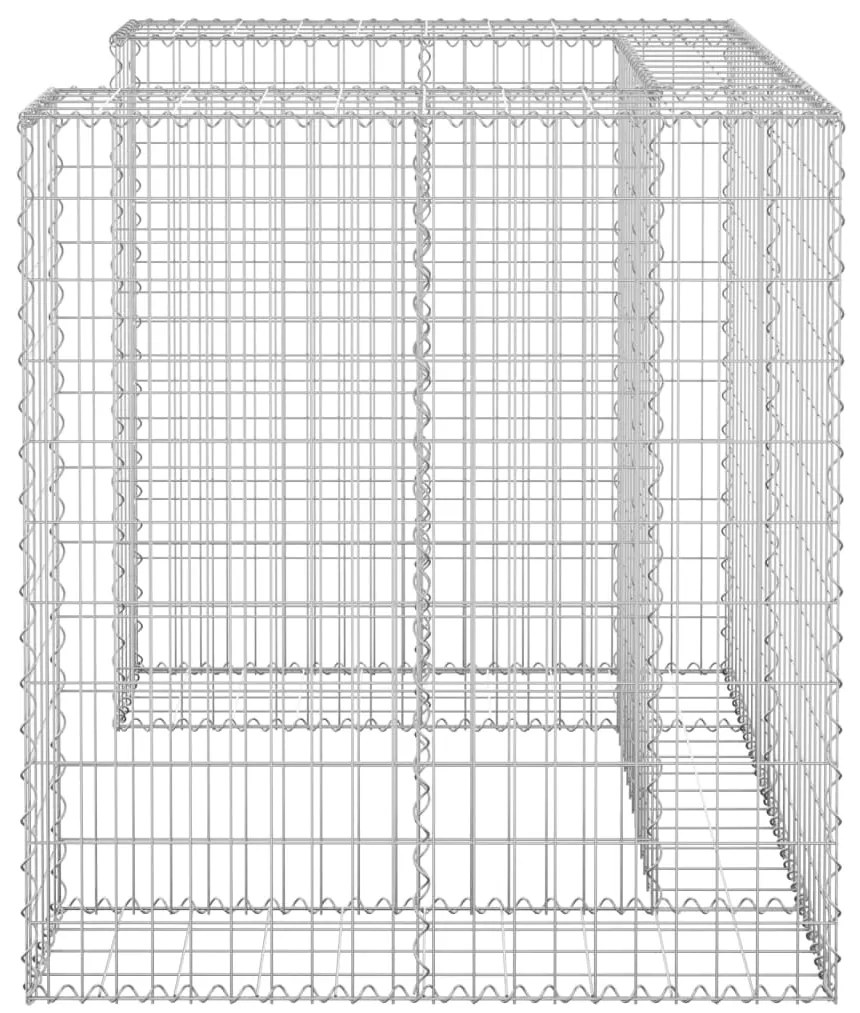 vidaXL Gabionová zástěna pro popelnici pozinkovaná ocel 110x100x110 cm
